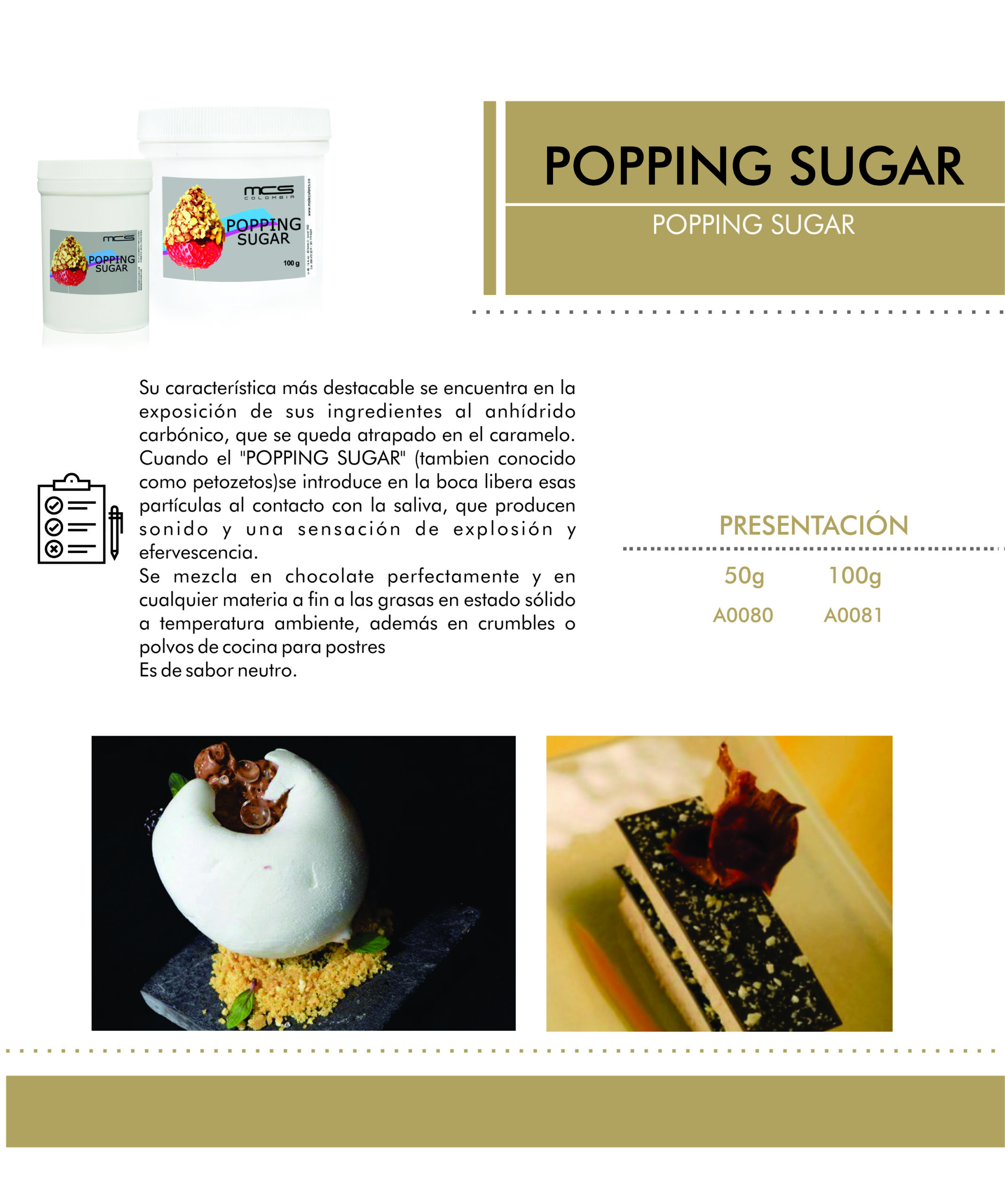 POPPING SUGAR MCS (POPPING SUGAR) - Venta de productos para cocina ...